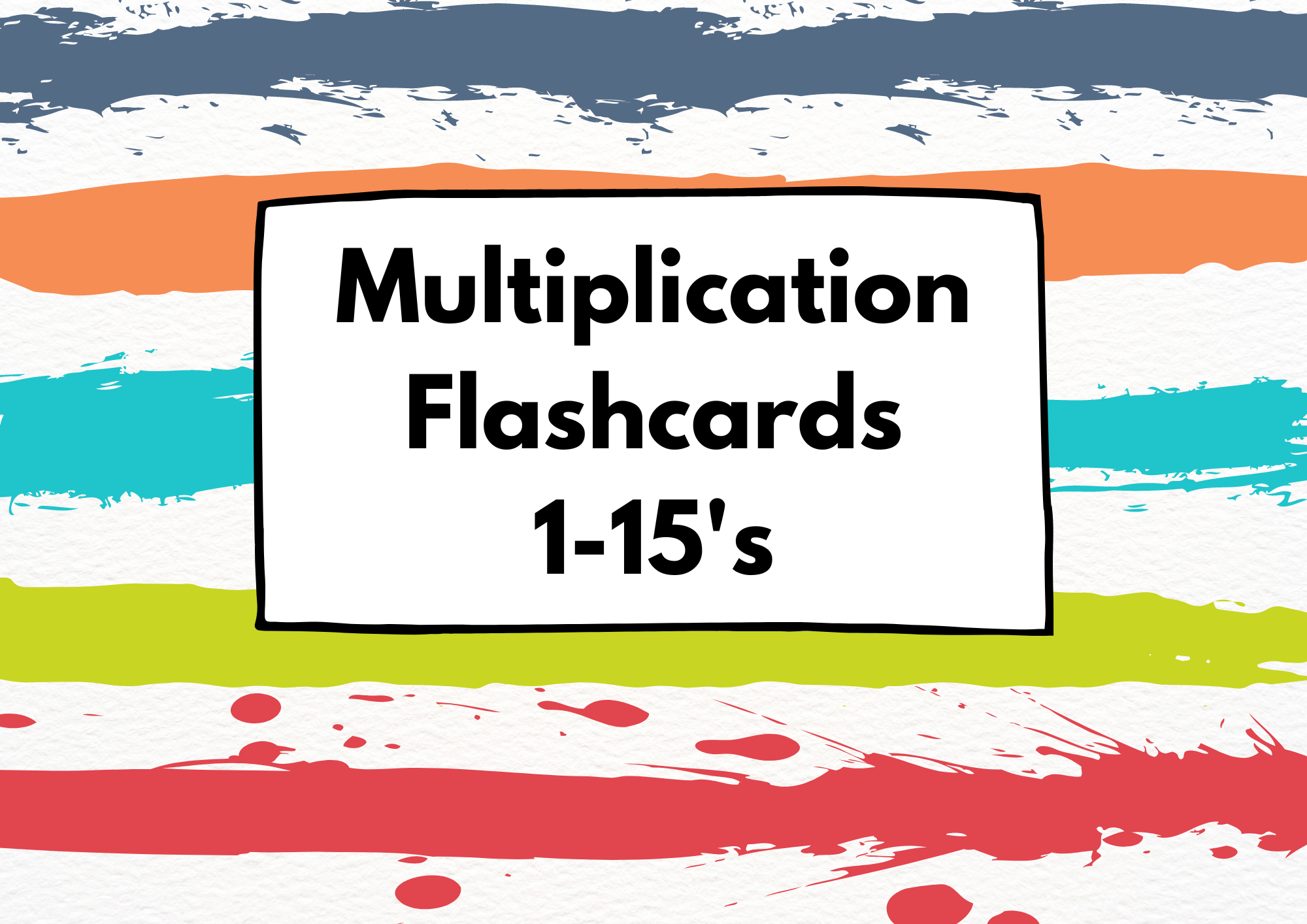 Free Multiplication Flashcards (That go up to the 15’s) – Scholar Forge