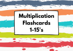 Free Multiplication Flashcards (That go up to the 15’s) – Scholar Forge